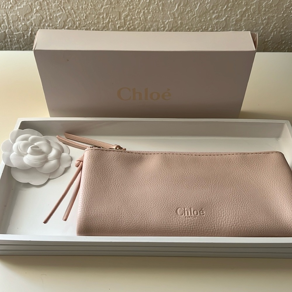 New Chloe Parfum Pouch Blush Pink Jewelry Gem